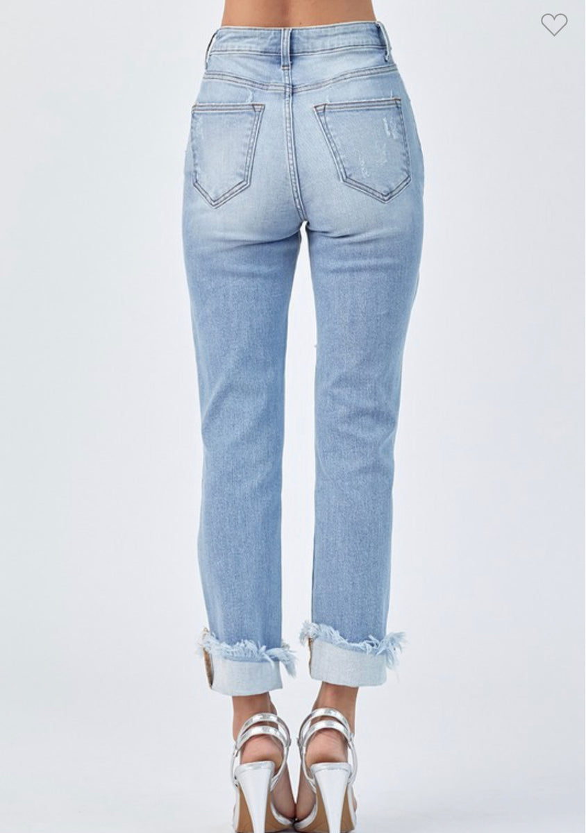 Cuff Season Distressed Jean – Chic.Texas